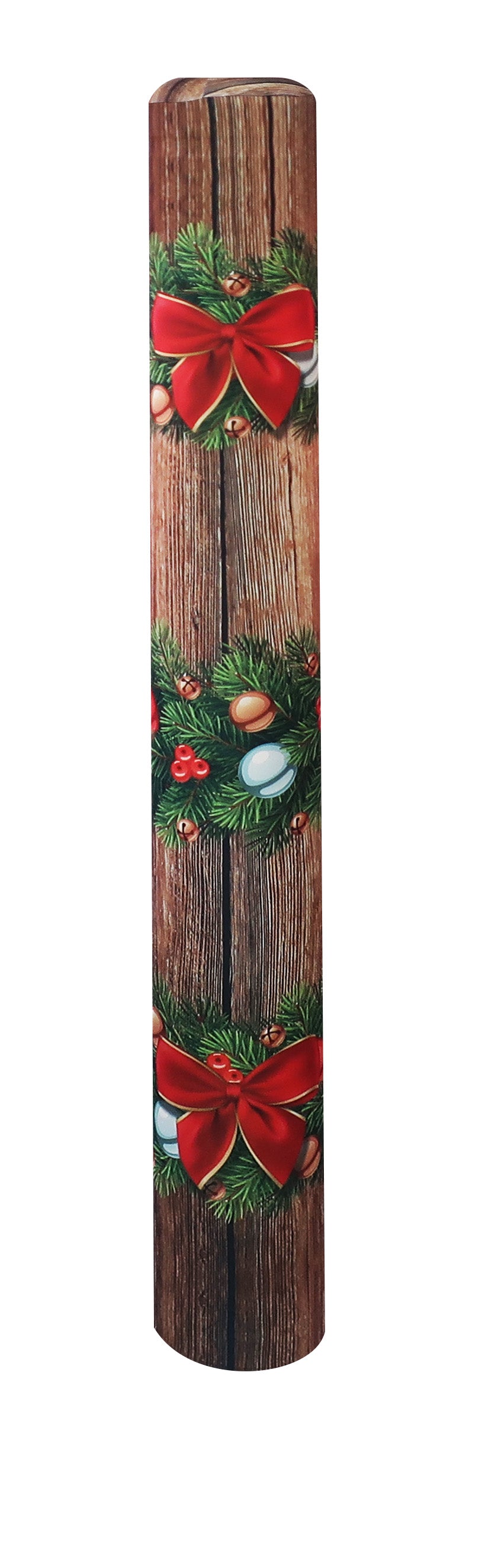 Christmas Garland bollard cover – decorative bollard covers, pole ...